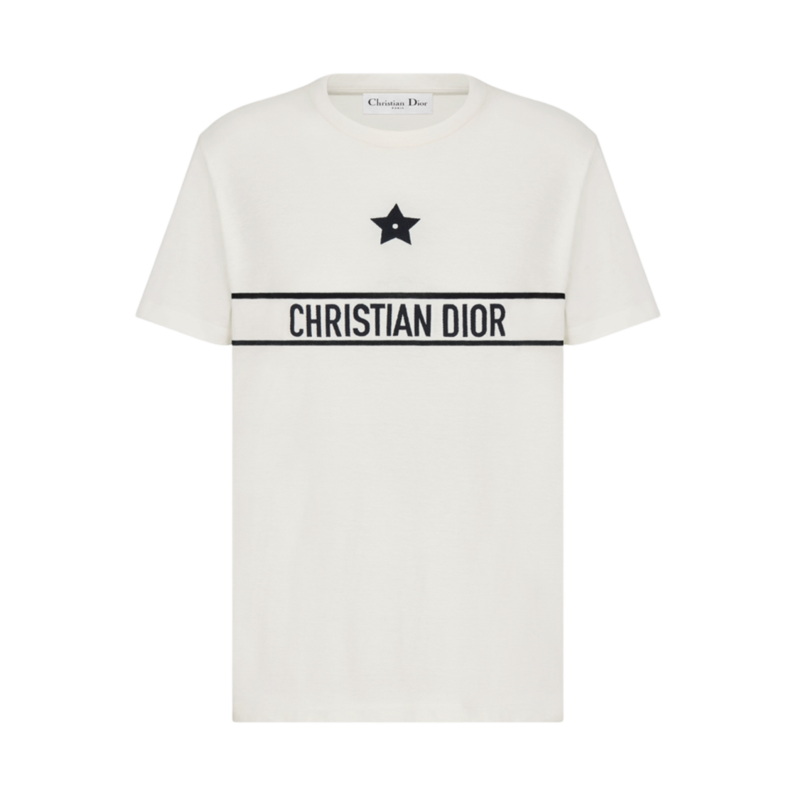 (W) 디올 코튼 저지 시그니쳐 티셔츠 화이트 | Dior | KREAM