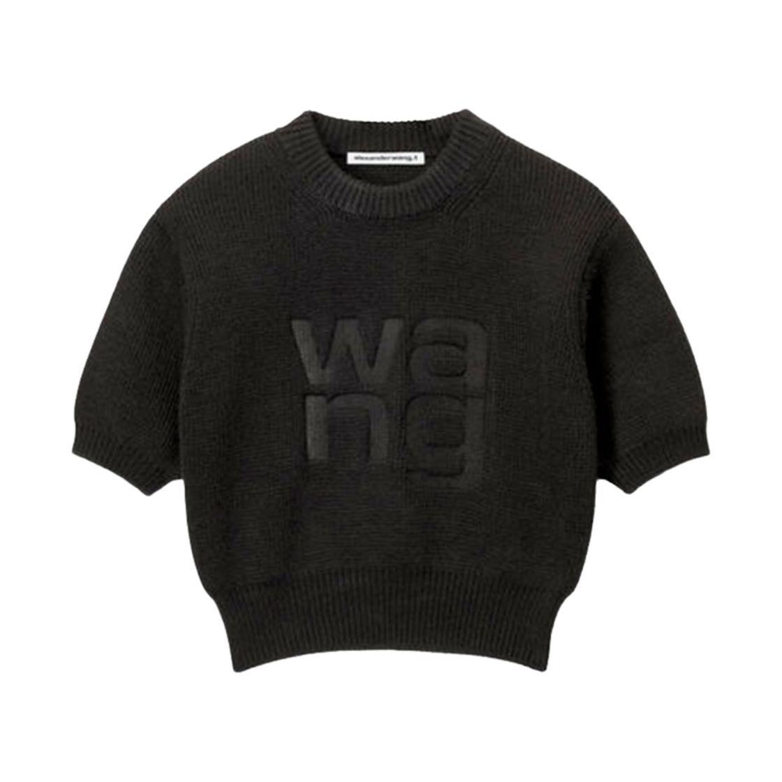 (W) 알렉산더 왕 컴팩트 디보스 숏슬리브 풀오버 블랙 | Alexander Wang | KREAM