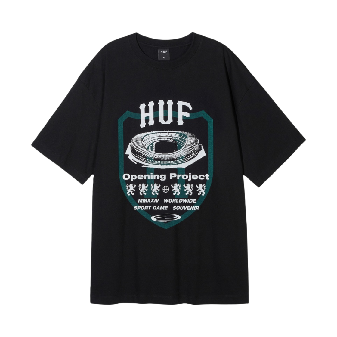 허프 x 오프닝 프로젝트 수베니어 티셔츠 블랙 | HUF | KREAM