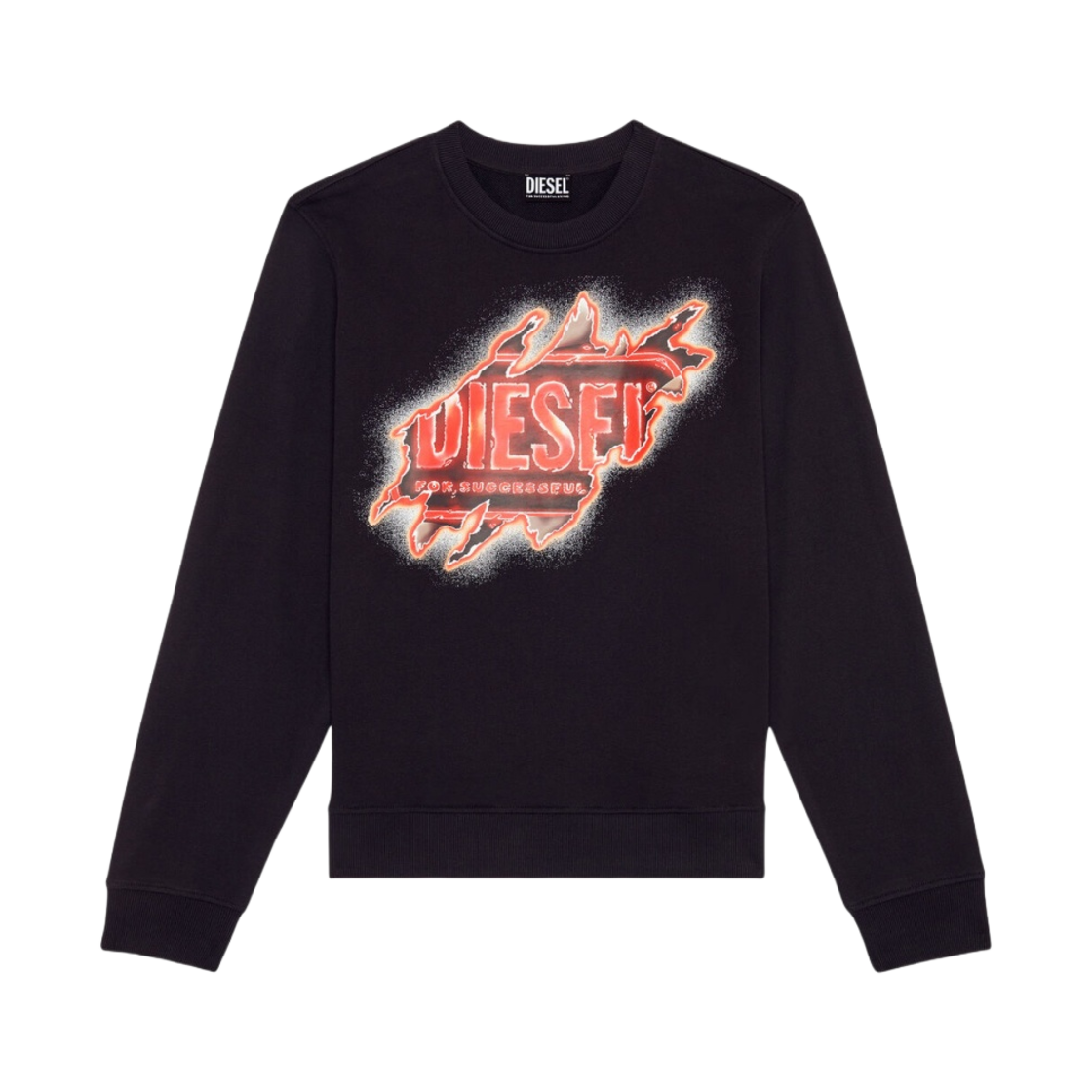 디젤 S-진-E9 필 이펙트 로고 프린트 스웨트셔츠 블랙 | Diesel | KREAM