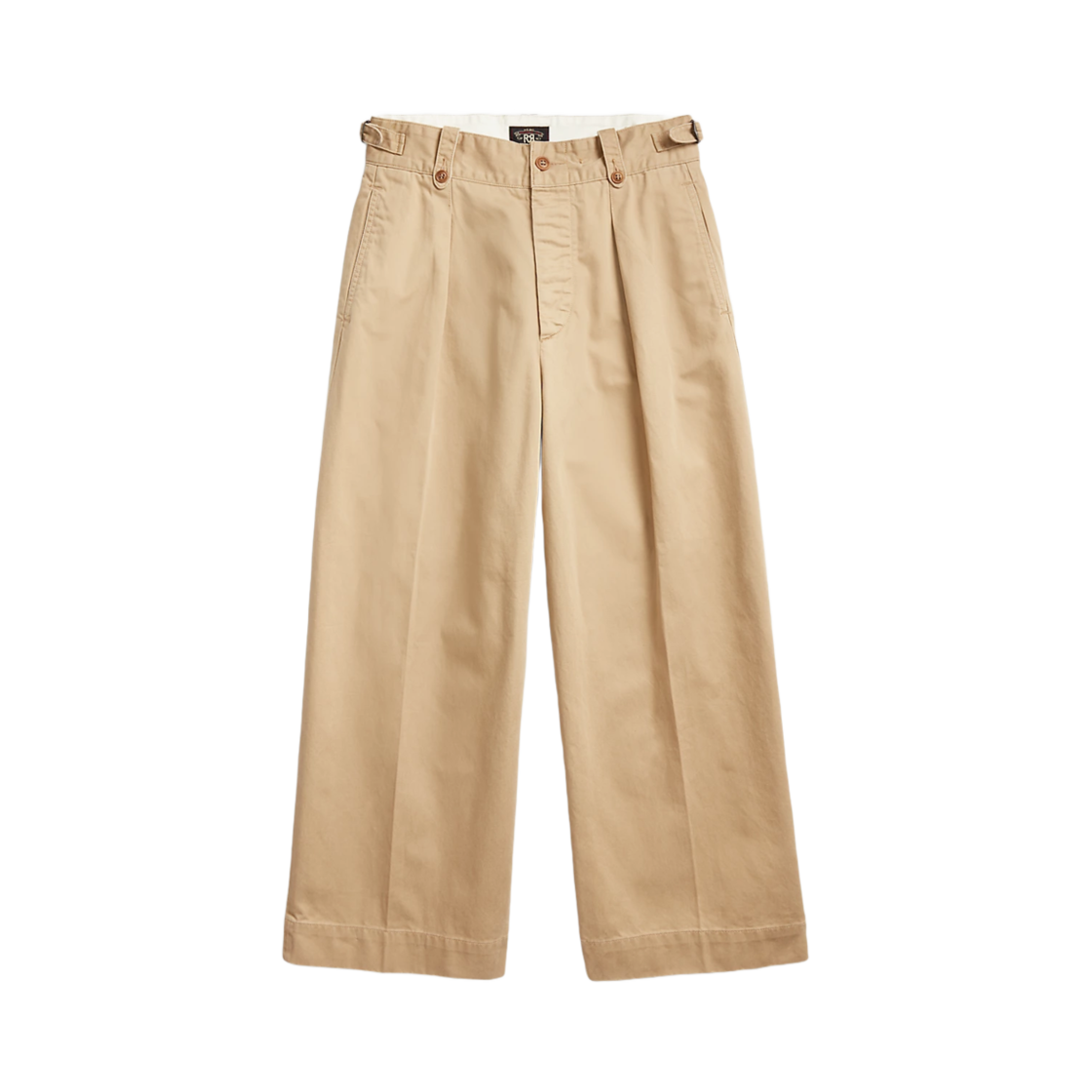 (W) 더블알엘 크롭 코튼 와이드 레그 팬츠 뉴 밀리터리 카키 | Double RL | KREAM