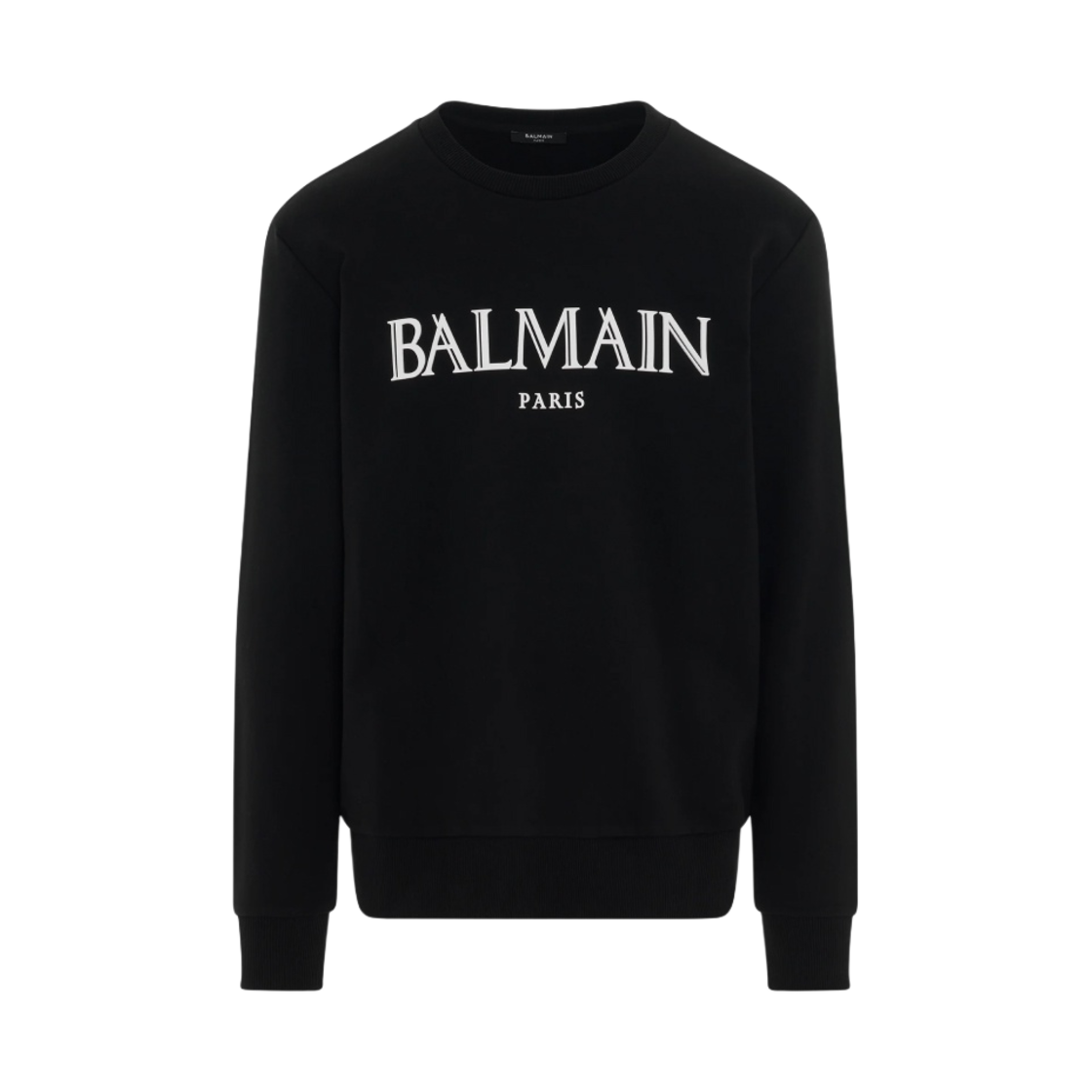 발망 러버 로만 로고 스웨트셔츠 블랙 | Balmain | KREAM