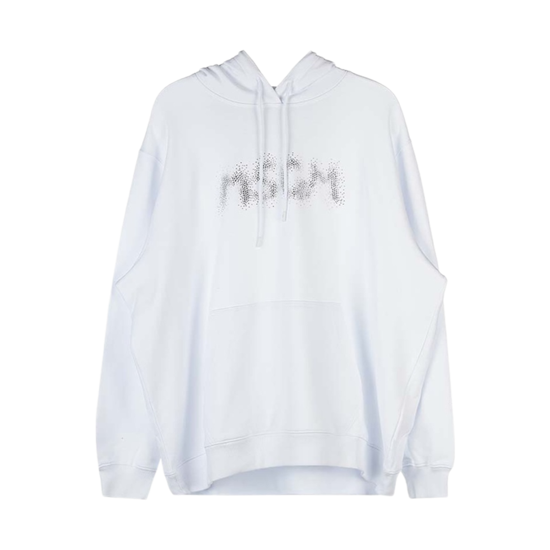 (W) 엠에스지엠 라인스톤 로고 후드 화이트 | MSGM | KREAM