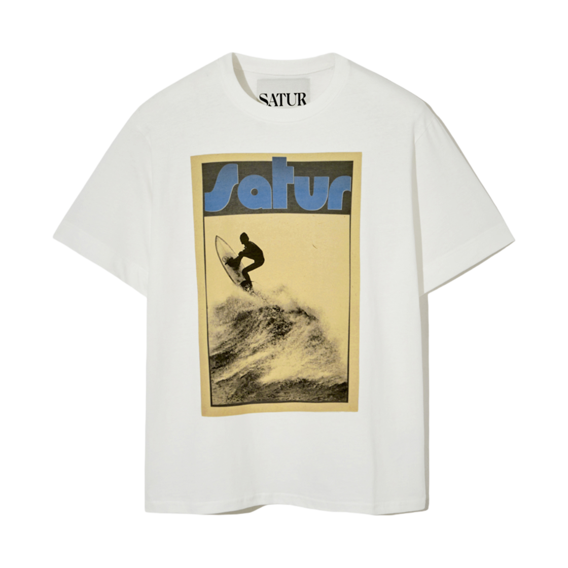 세터 서핑 업 그래픽 티셔츠 화이트 | SATUR | KREAM