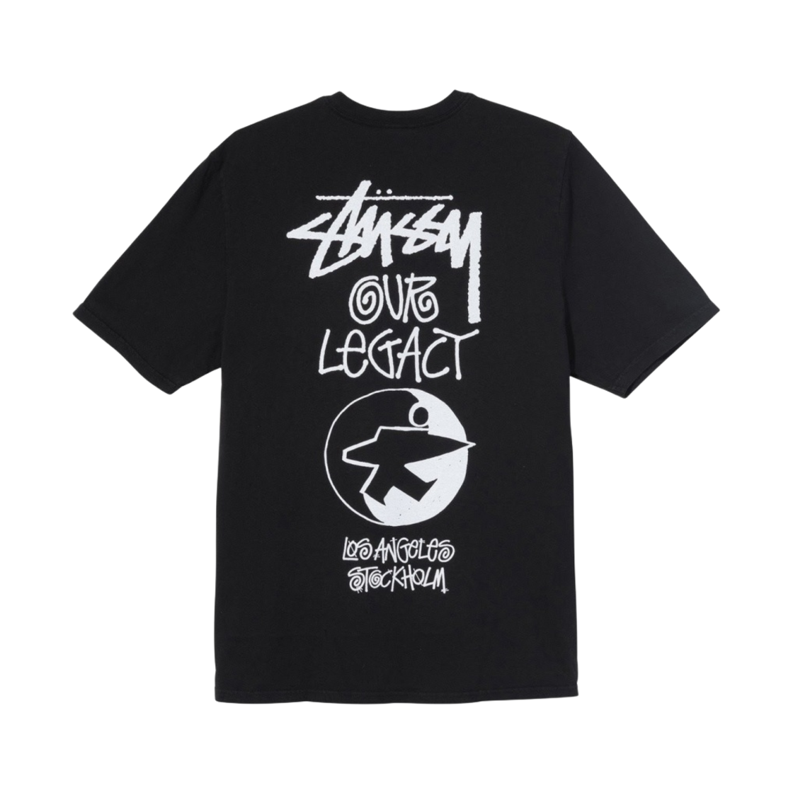 스투시 x 아워레가시 서프맨 티셔츠 블랙 - 21SS | KREAM