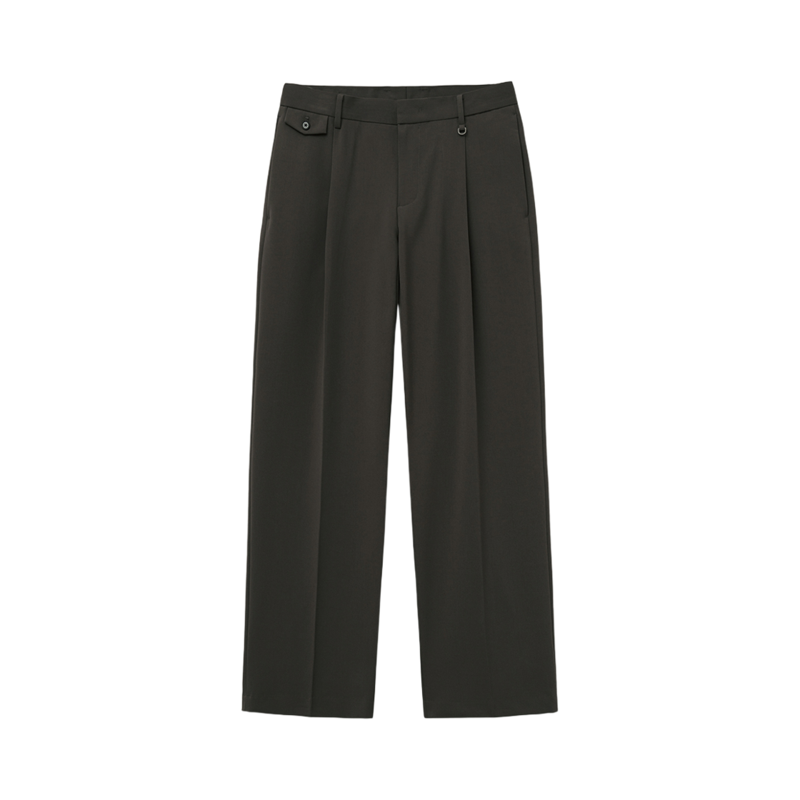 티엔지티 브라운 원턱 와이드 플랩 슬랙스 | TNGT | KREAM