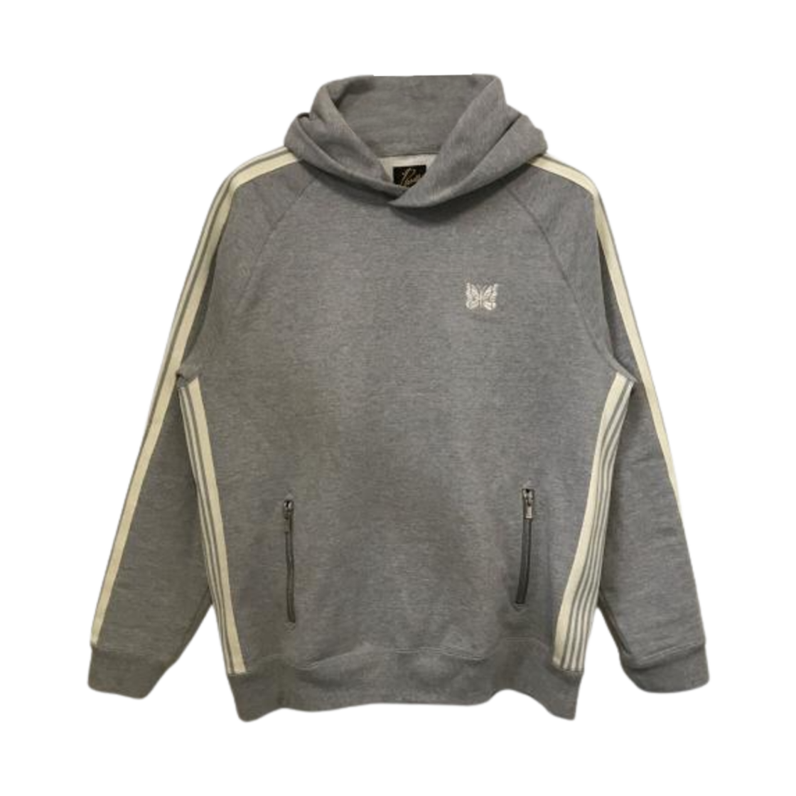 니들스 로고 자수 트랙 후드 그레이 | Needles | KREAM