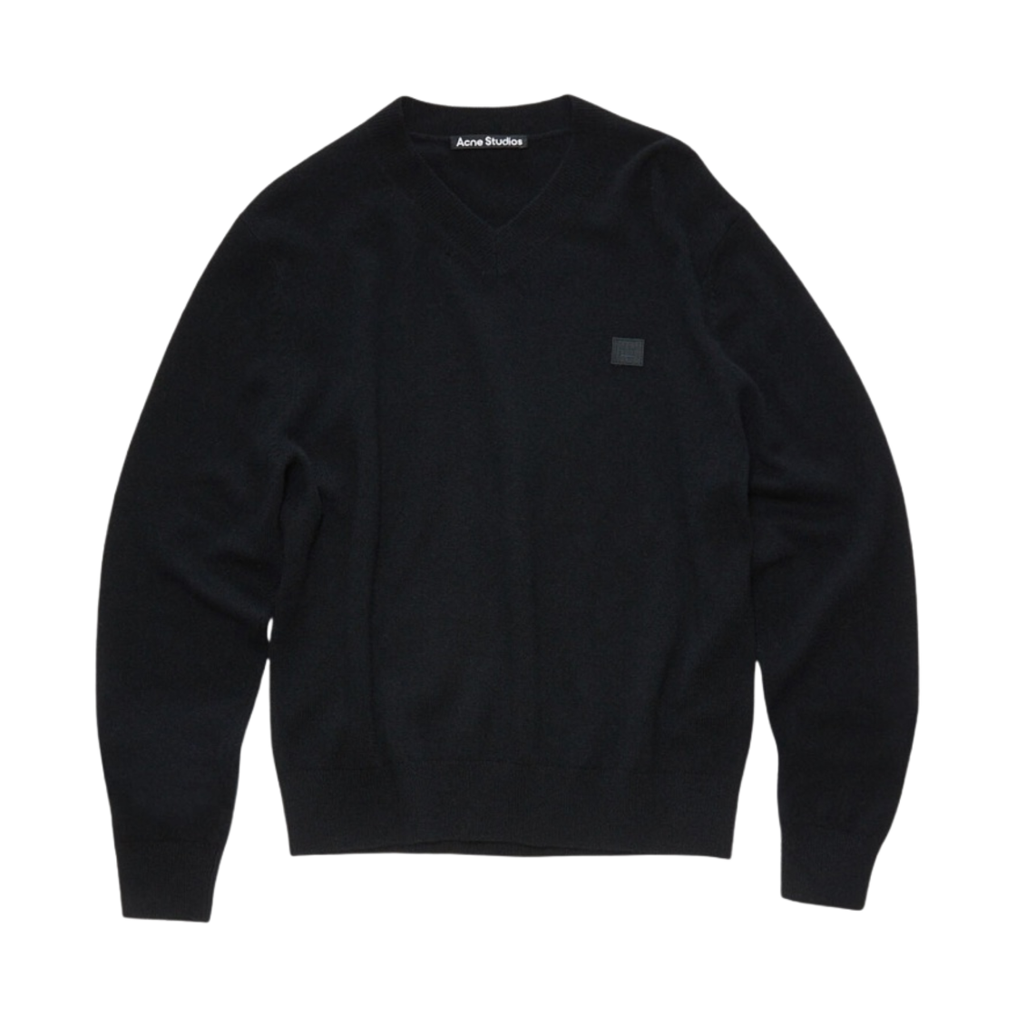 아크네 스튜디오 울 브이넥 스웨터 블랙 | Acne Studios | KREAM