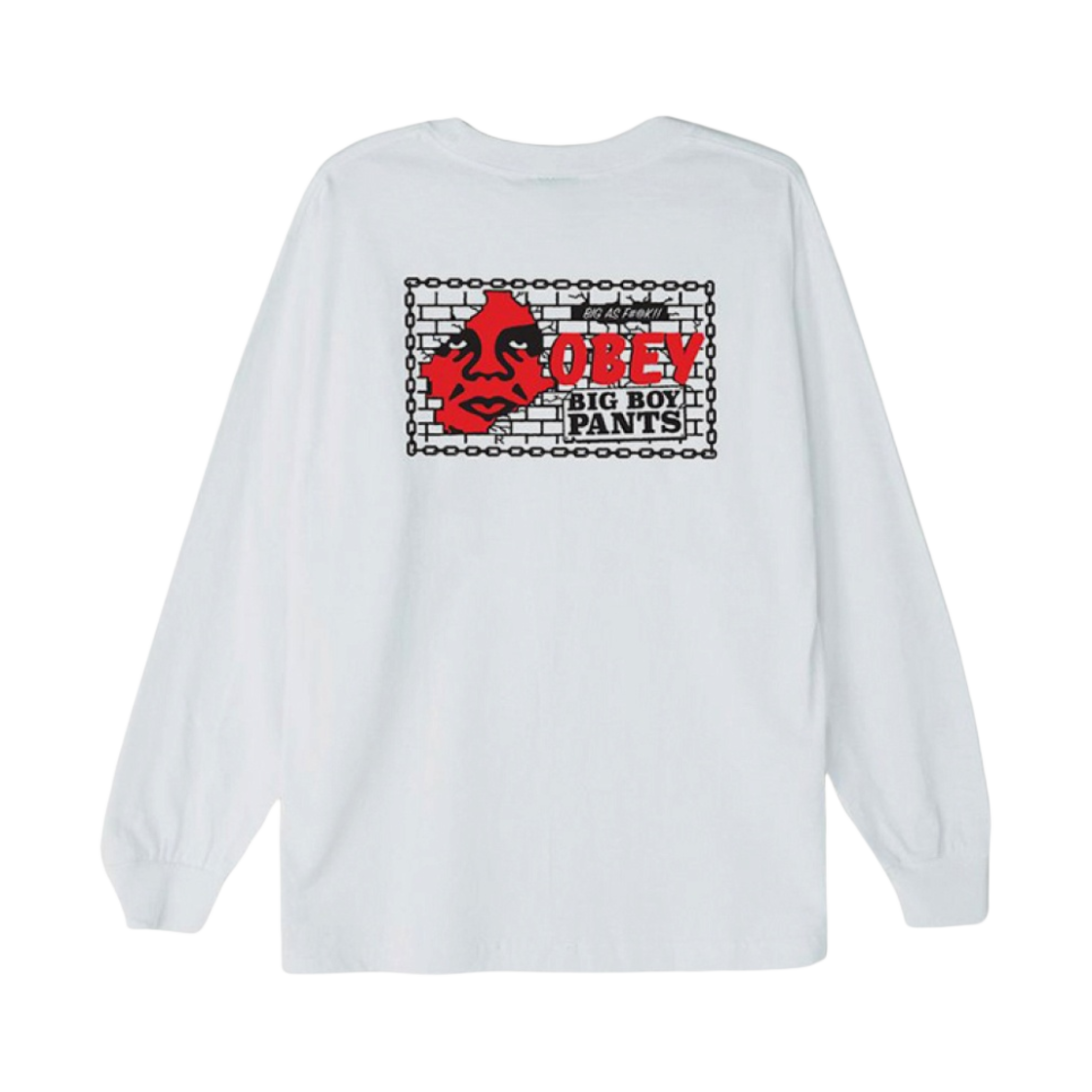 오베이 빅 보이 팬츠 베이직 롱슬리브 티셔츠 화이트 | Obey | KREAM