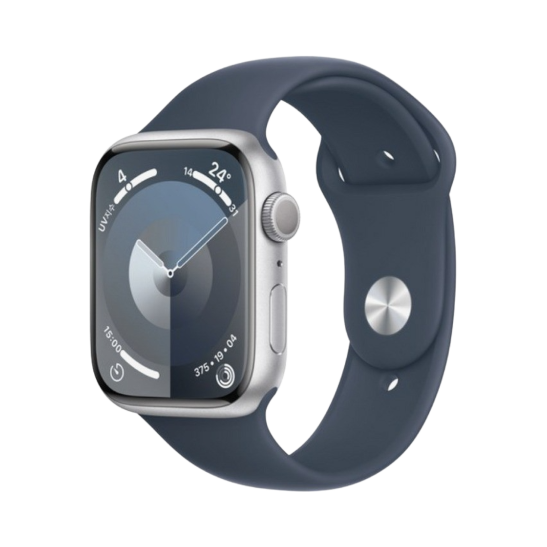 애플 워치 8 45mm GPS 실버 알루미늄 케이스 스포츠 밴드 화이트 (국내 정식 발매 제품) | Apple | KREAM