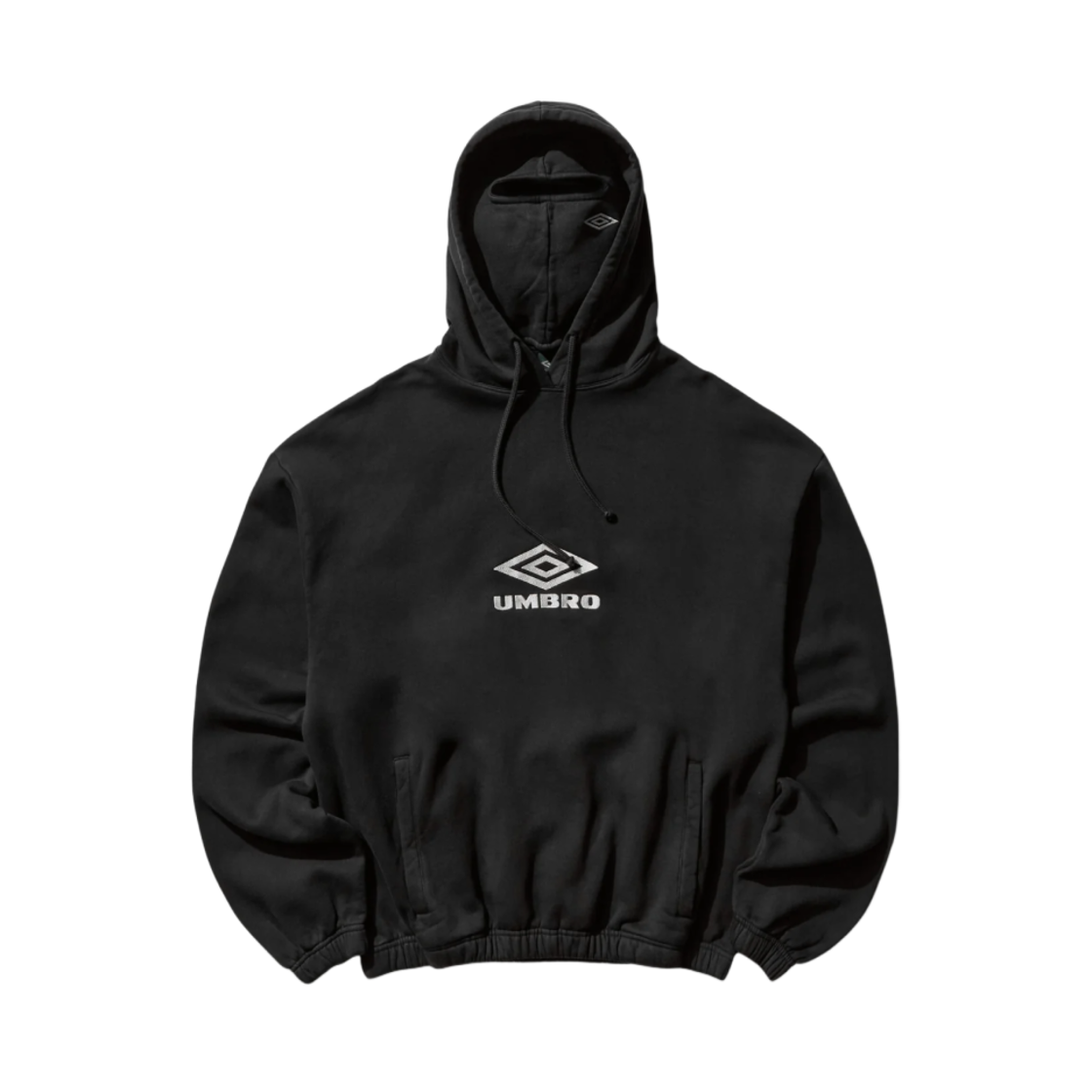 엄브로 x 슬램잼 로고 마스크 후드 워시드 블랙 | Umbro | KREAM