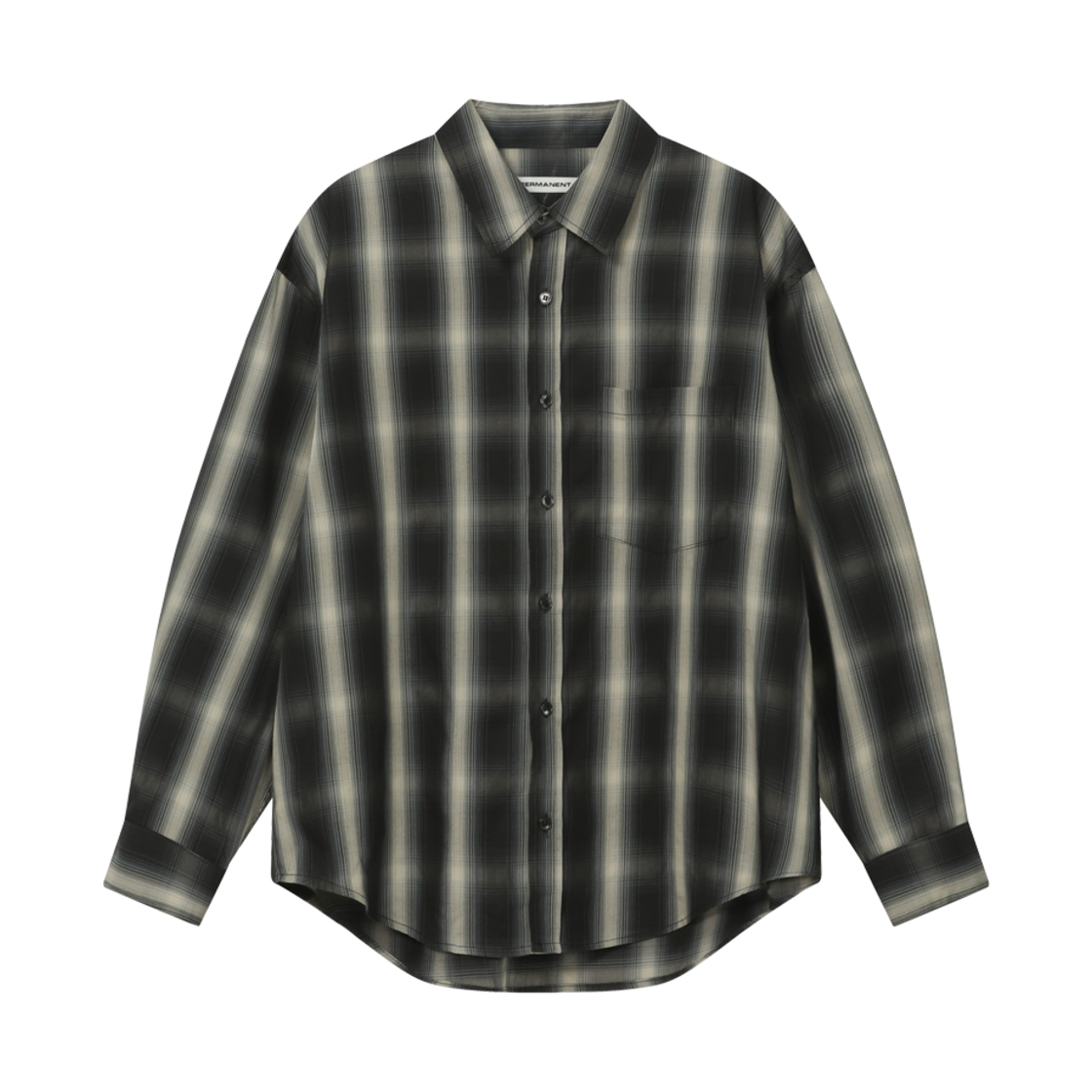 퍼머넌트 아카이브 옴브레 체크 셔츠 다크 그린 | PERMANENT ARCHIVE | KREAM