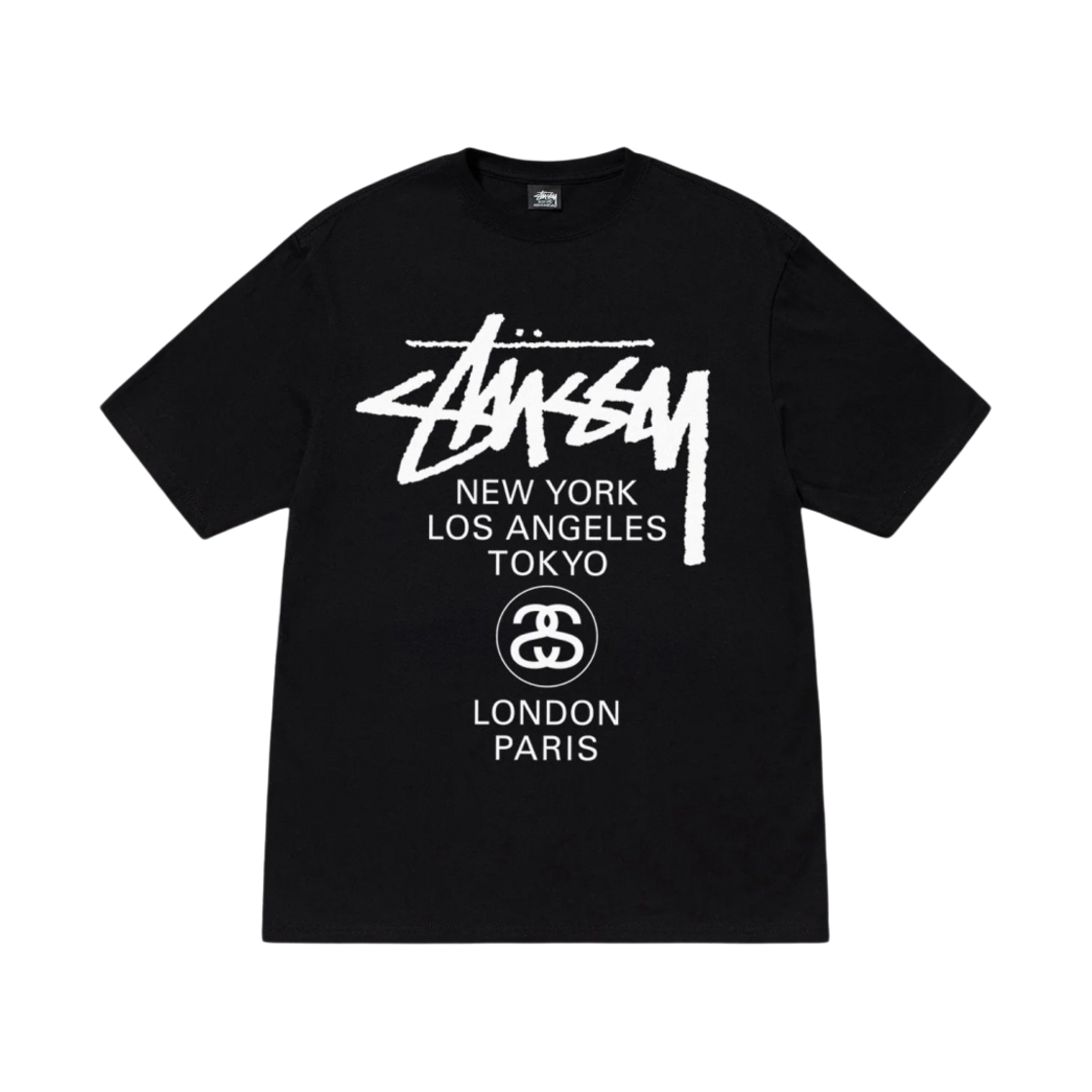 스투시 월드투어 티셔츠 블랙 2024,2025 | KREAM