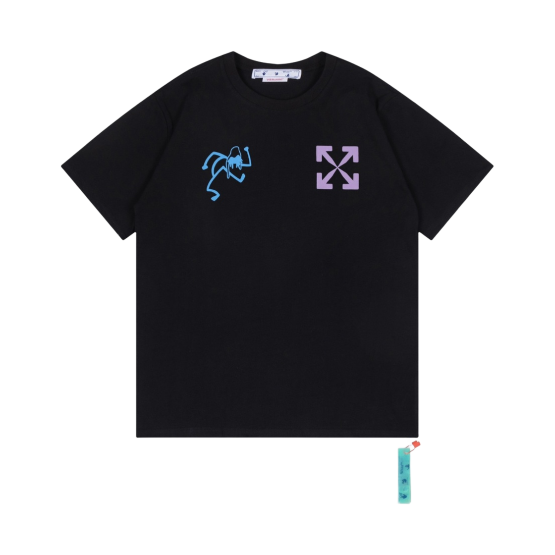 오프화이트 90's 리퀴드 오버사이즈 티셔츠 블랙 | Off-White | KREAM