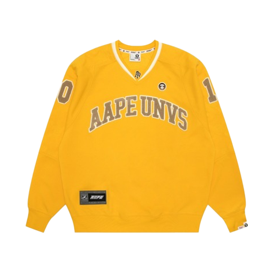 에이프 메인 크루넥 스웨터 다크 옐로우 - 24FW | AAPE | KREAM