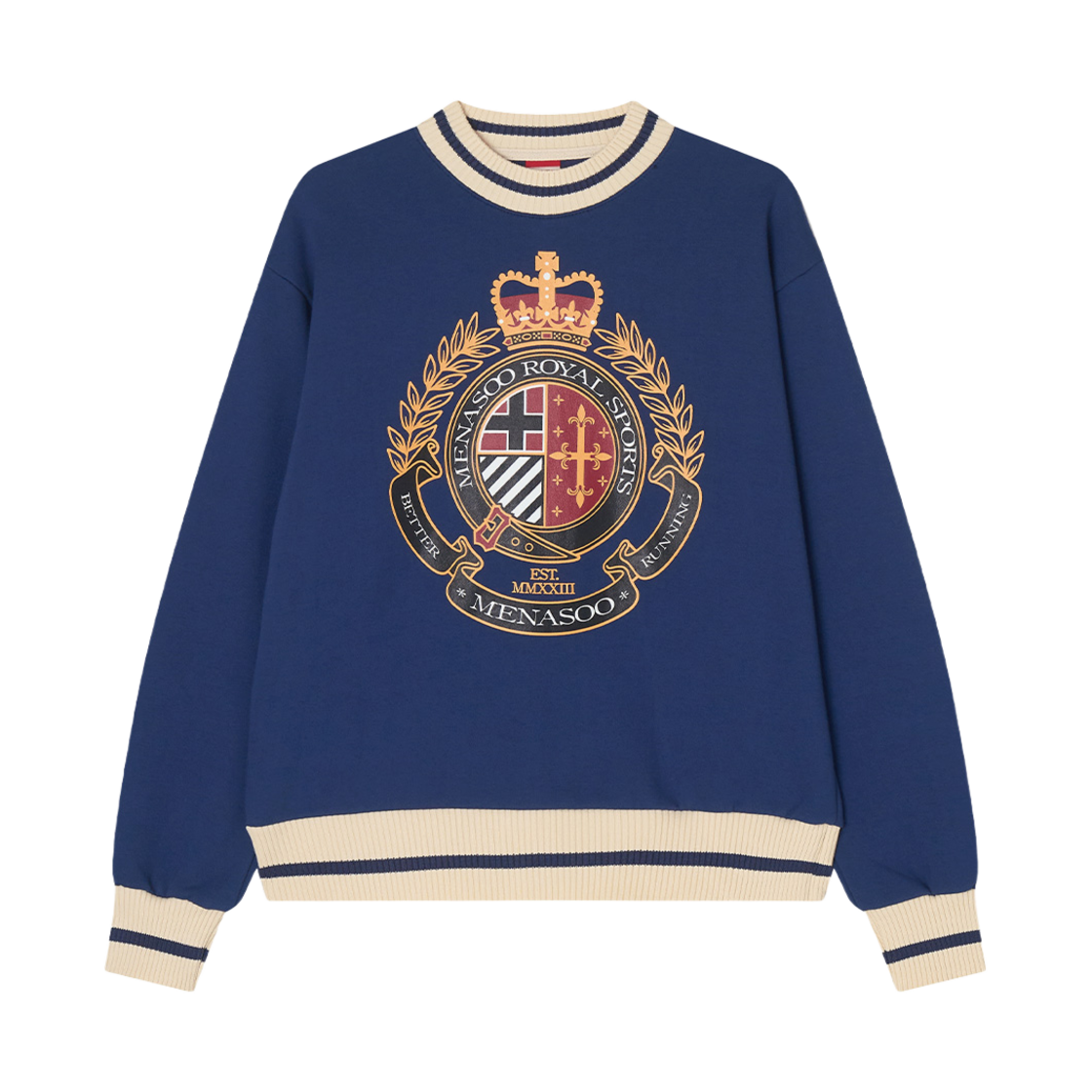 미나수 헤리티지 헤비 스웨트셔츠 블루 | MENASOO | KREAM