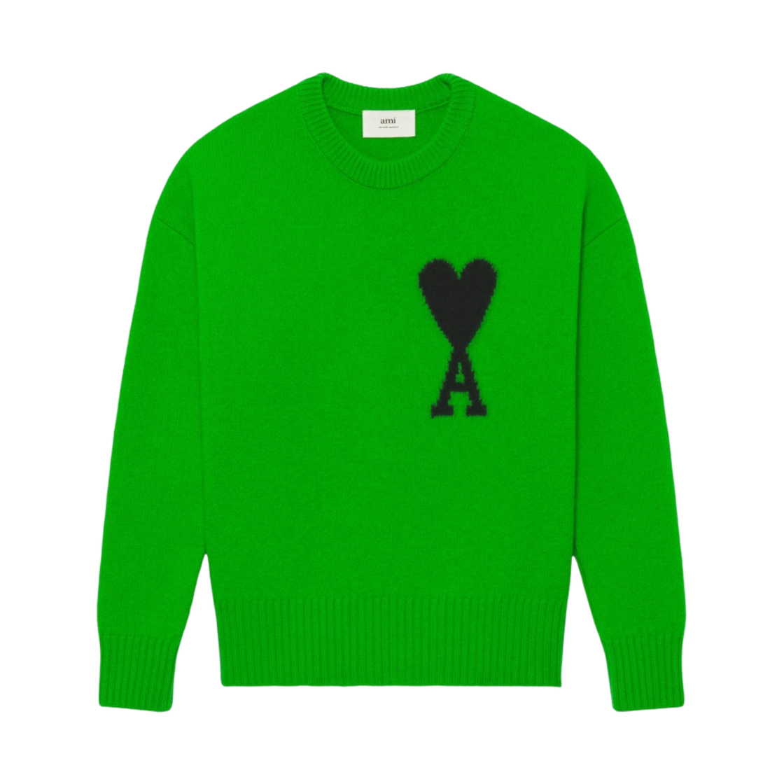 아미 빅 하트 로고 오버사이즈 스웨터 블루 - 20FW | AMI | KREAM