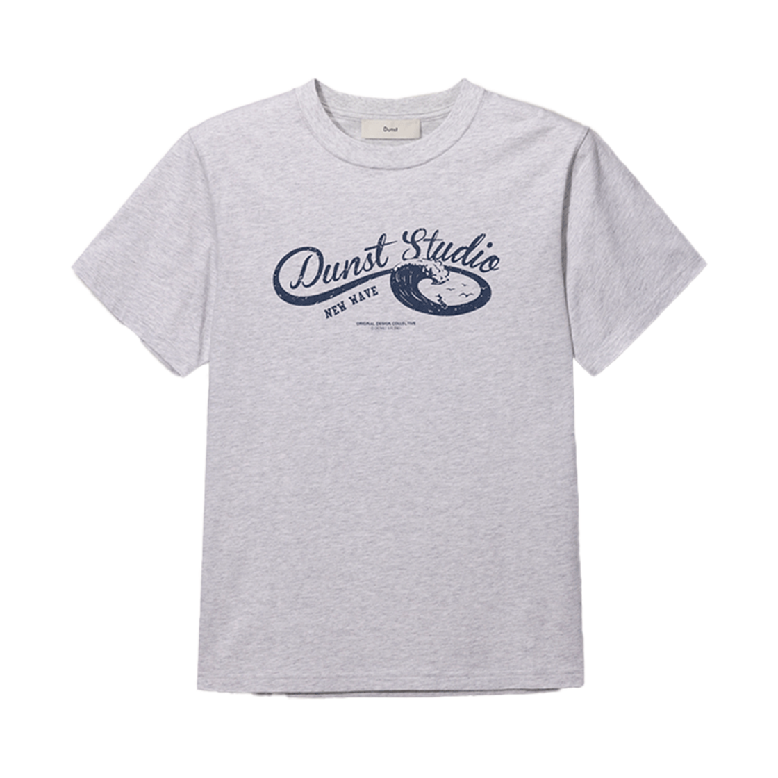 던스트 유니섹스 웨이브 로고 티셔츠 라이트 멜란지그레이 | Dunst | KREAM