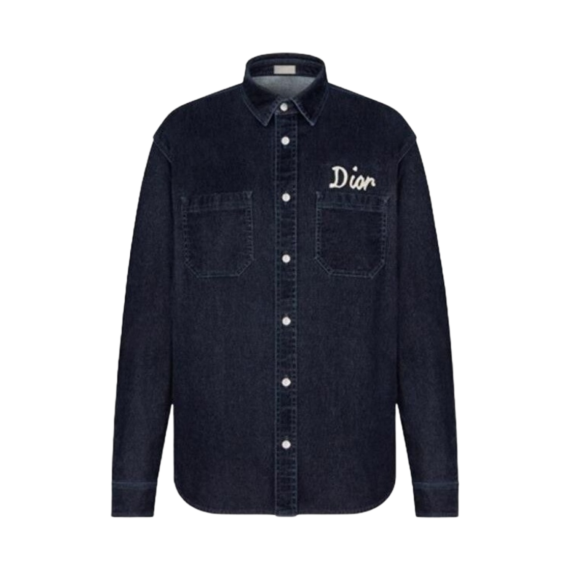 디올 테크니컬 코튼 데님 오버셔츠 네이비 블루 | Dior | KREAM