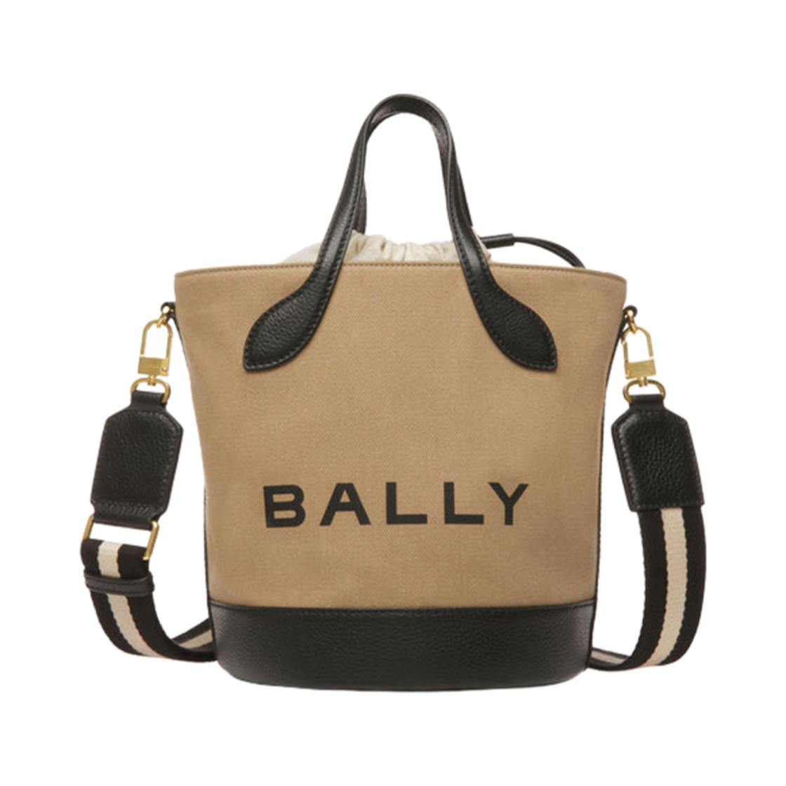 발리 8 아워 패브릭 버킷백 샌드 블랙 | Bally | KREAM