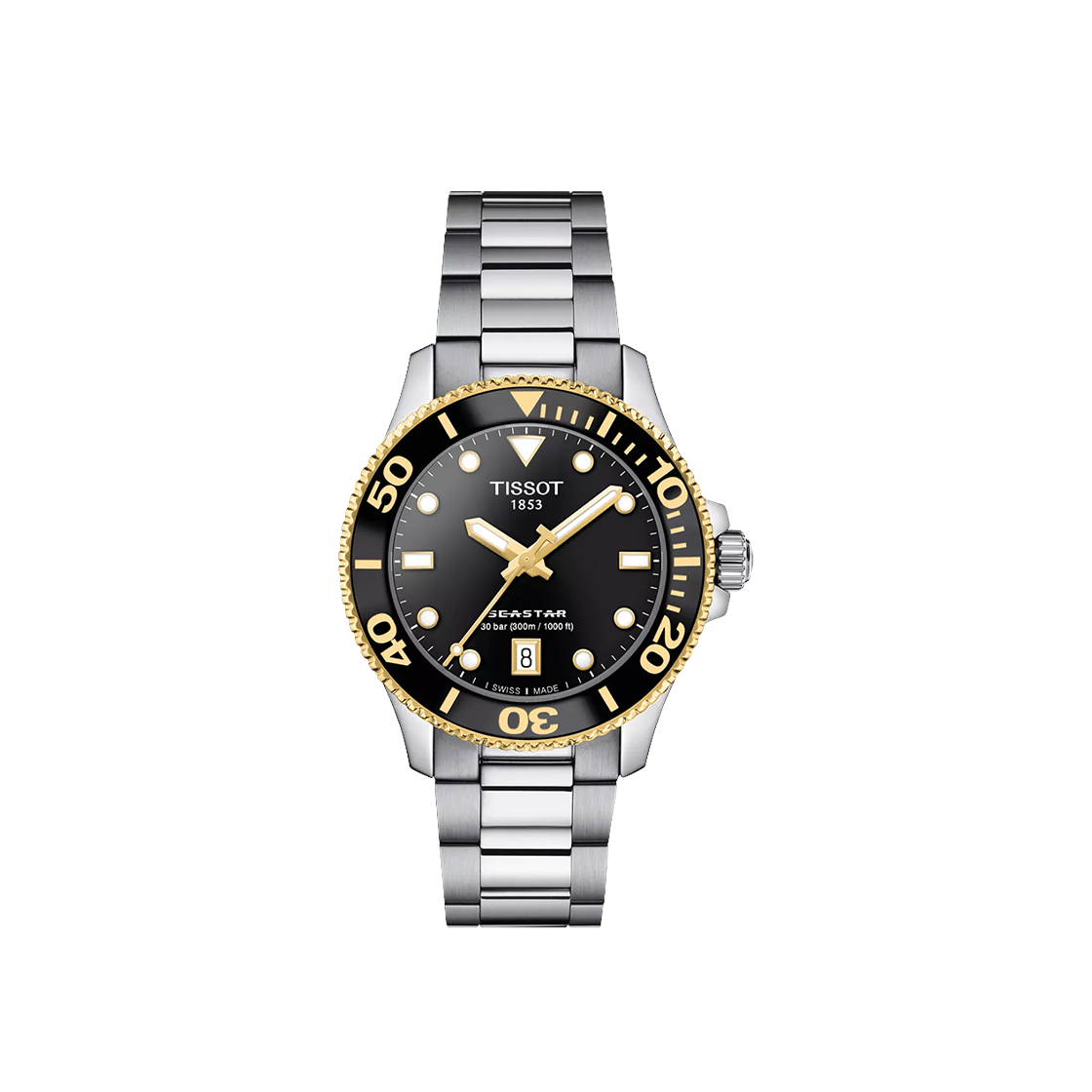 티쏘 씨스타 1000 36mm 쿼츠 스테인리스 스틸 블랙 | Tissot | KREAM