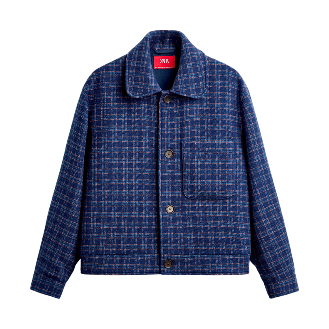 자라 x 해리 램버트 체크 자켓 블루 | Zara | KREAM