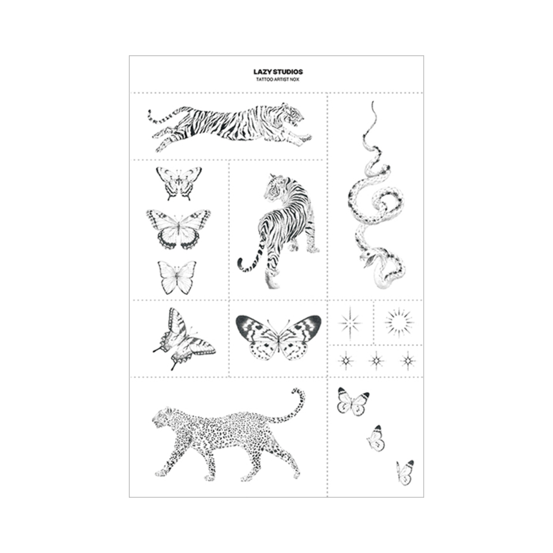 레이지스튜디오 녹스 템포러리 타투 스티커 | LAZY STUDIOS | KREAM