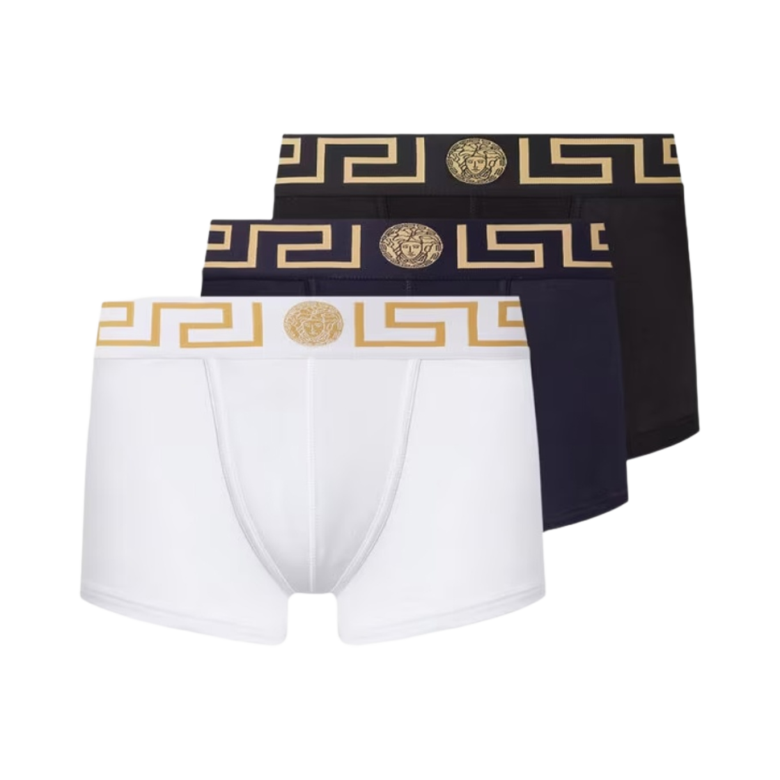 베르사체 그레카 보더 트렁크 블랙 그레이 (2개입) | Versace | KREAM