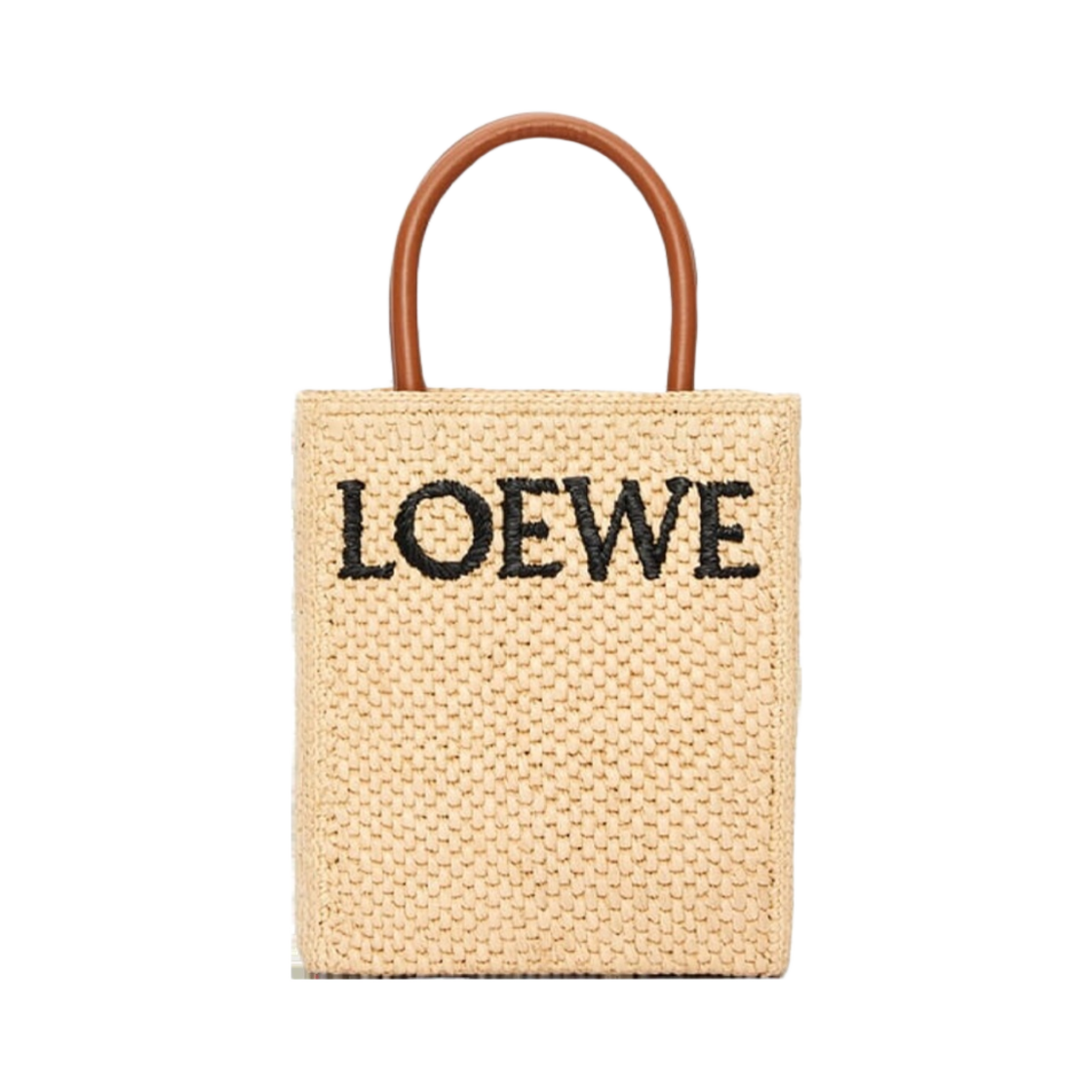 로에베 스탠다드 A5 토트백 인 라피아 내츄럴 블랙 | Loewe | KREAM