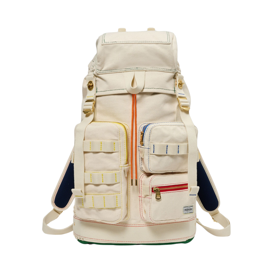 포터 x 디 드라이 베르게 캔버스 백팩 라지 화이트 | Porter | KREAM
