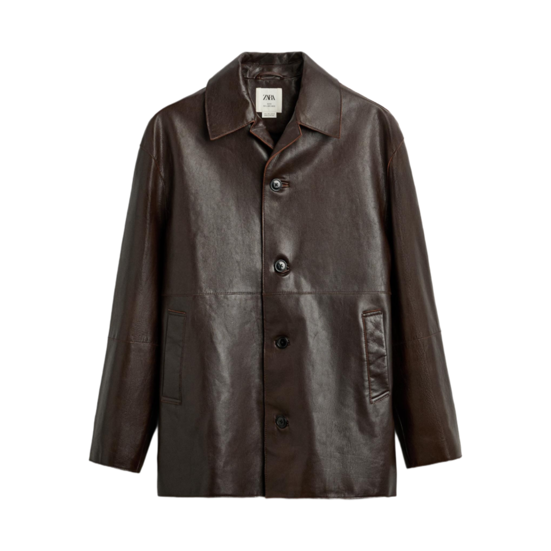 자라 레더 자켓 브라운 | Zara | KREAM