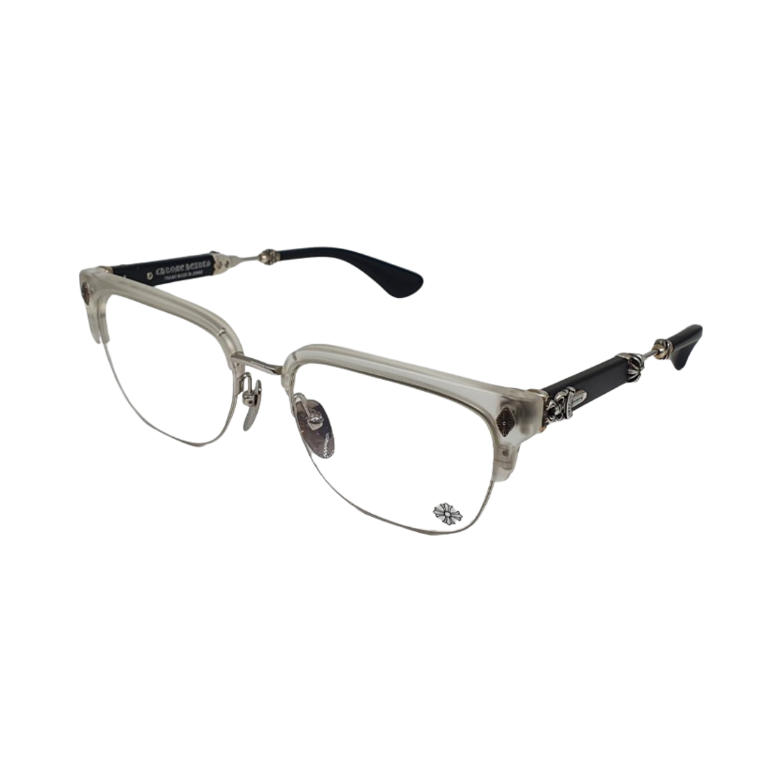 크롬하츠 에바질리스트 매트 크리스탈 샤이니 실버 매트 블랙 | Chrome Hearts | KREAM