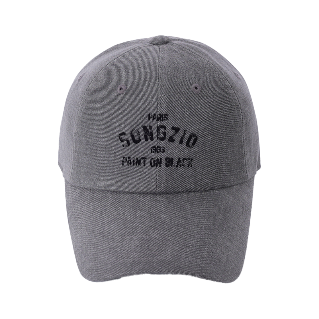 송지오 컬렉션 페인트 온 블랙 워시드 볼캡 그레이 | SONGZIO | KREAM