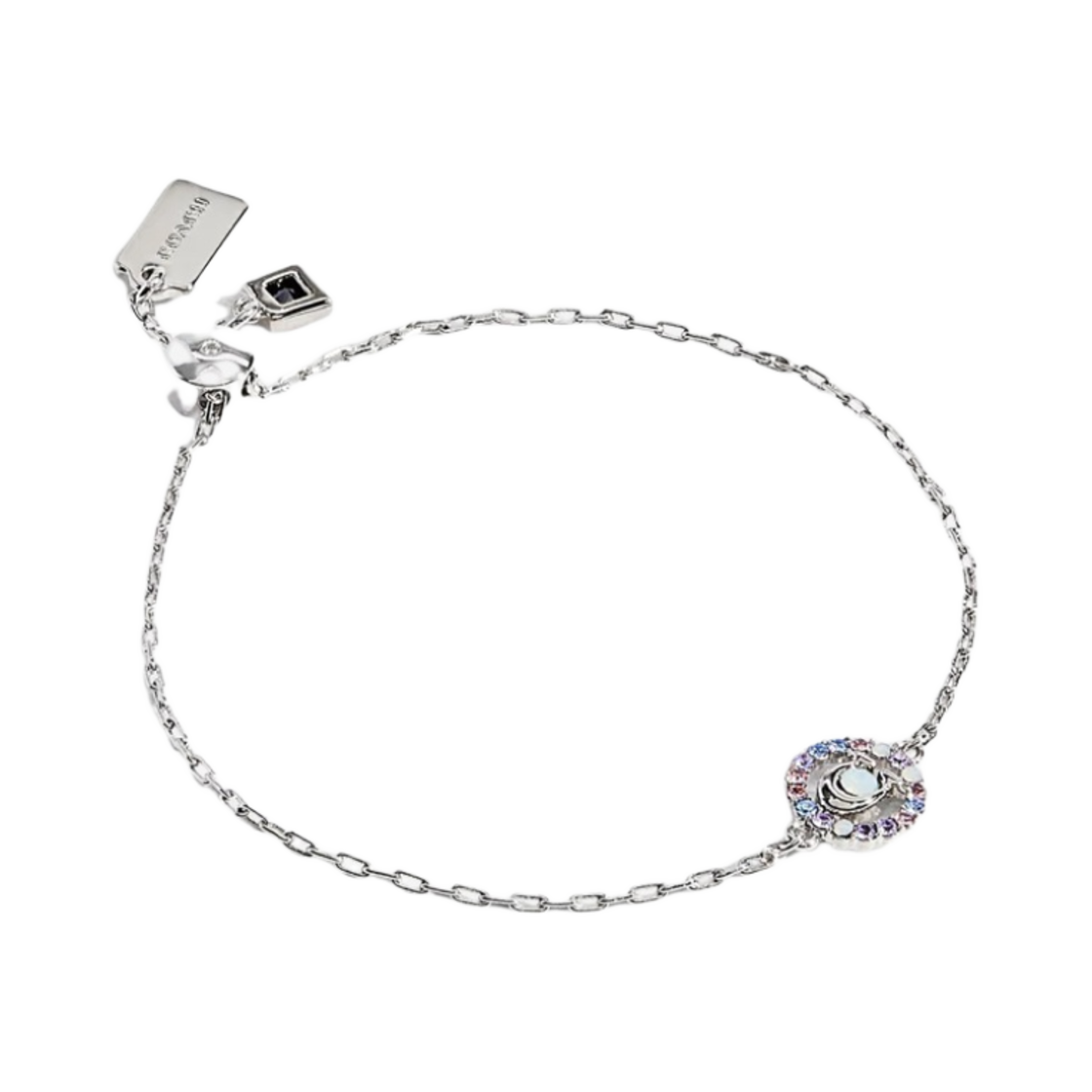 (W) 코치 시그니쳐 멀티컬러 크리스탈 슬라이더 브레이슬릿 실버 블루 | Coach | KREAM