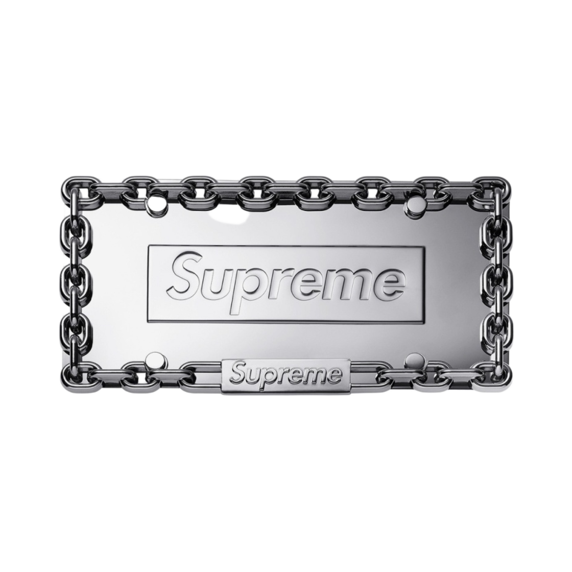 슈프림 체인 라이센스 플레이트 프레임 실버 - 18FW | Supreme | KREAM