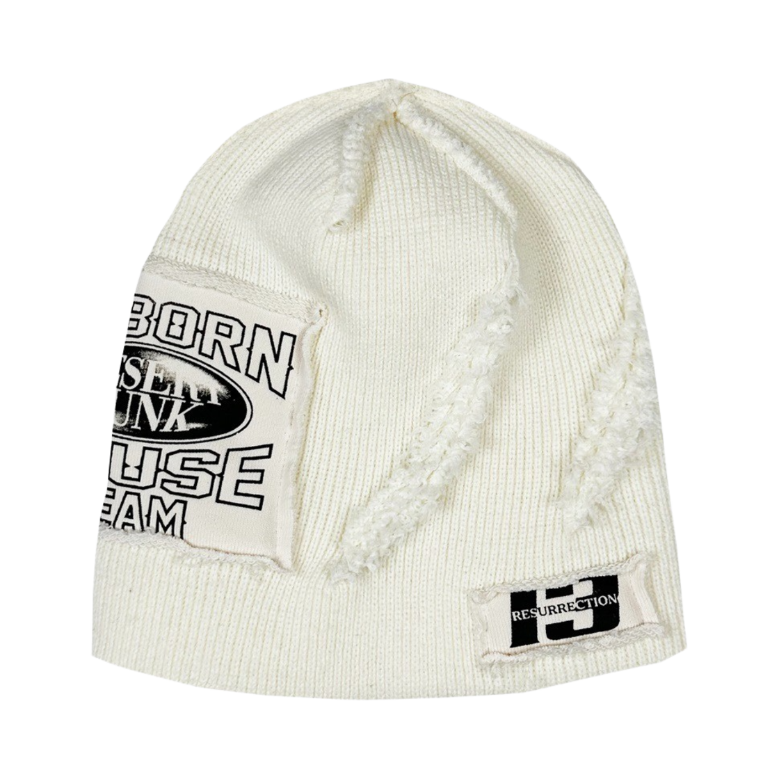 레저렉션13 패치워크 디테일 비니 화이트 | Resurrection13 | KREAM