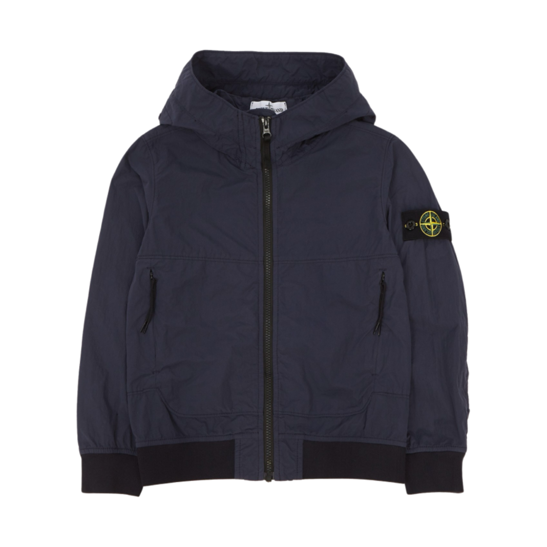 (키즈) 스톤 아일랜드 40530 나일론 코튼 캔버스 후드 블루종 블랙 - 23SS | Stone Island | KREAM