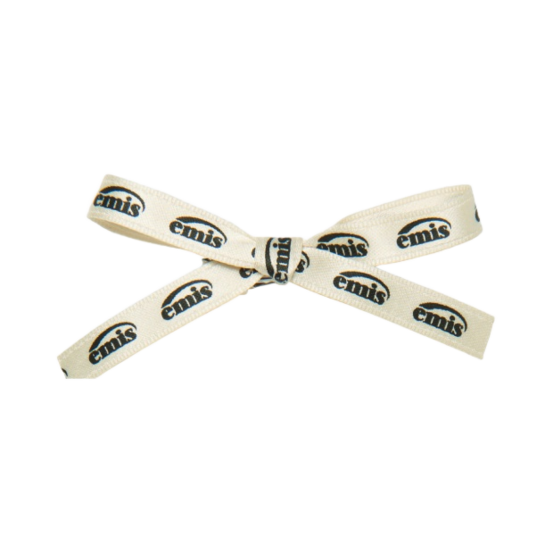 (W) 이미스 뉴 로고 리본 헤어 클립 크림 옐로우 | Emis | KREAM