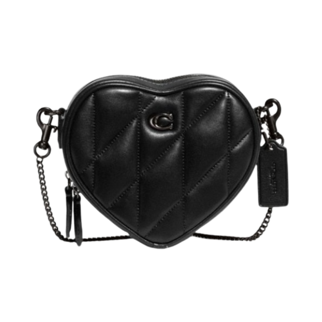 코치 하트 크로스바디백 14 필로우 퀼팅 블랙 | Coach | KREAM