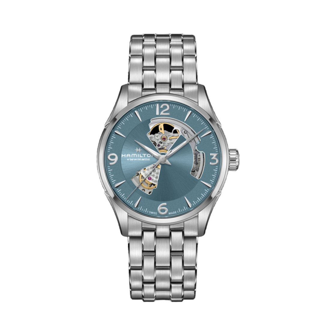 해밀턴 재즈마스터 오픈 하트 오토 42mm 스테인리스 스틸 블루 | Hamilton | KREAM