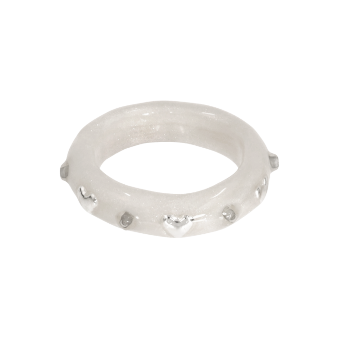 엔프프 하트 서라운딩 링 화이트 | Nff | KREAM