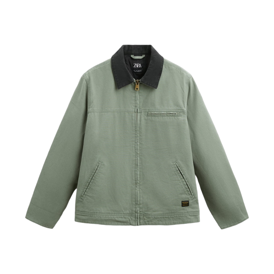 자라 콘트라스트 칼라 자켓 라이트 그린 | Zara | KREAM