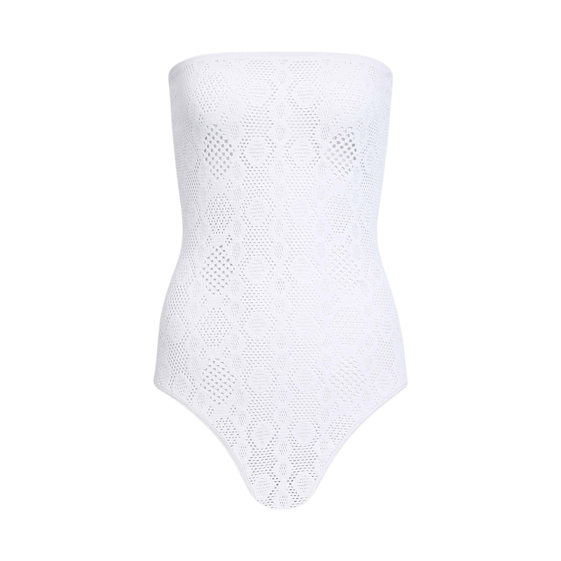 (W) 알라이아 파이톤 레이스 니트 뷔스티에 바디수트 화이트 | Alaia | KREAM