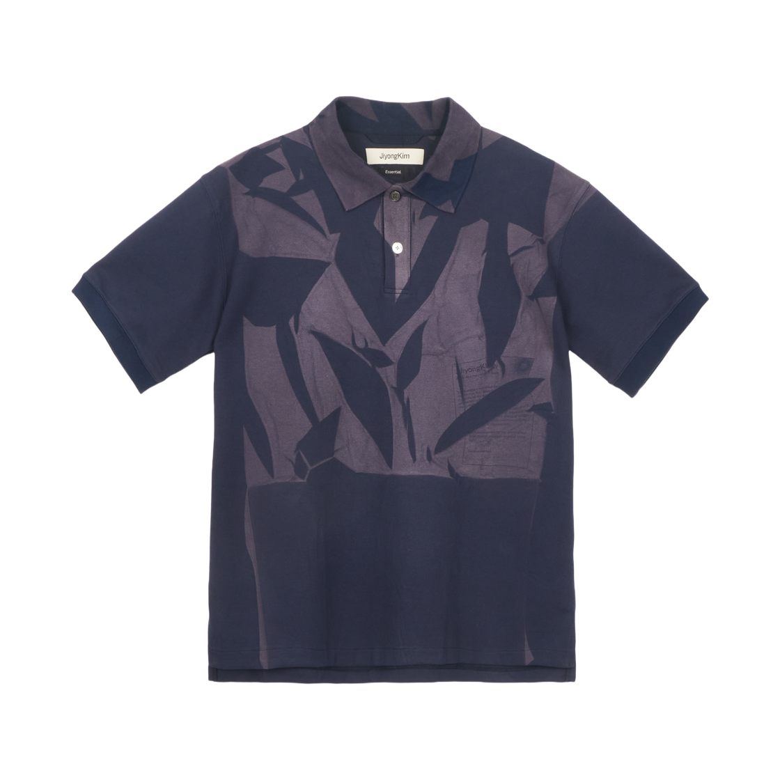 지용 킴 썬 블리치드 팩 폴로 티셔츠 네이비 | Jiyong Kim | KREAM