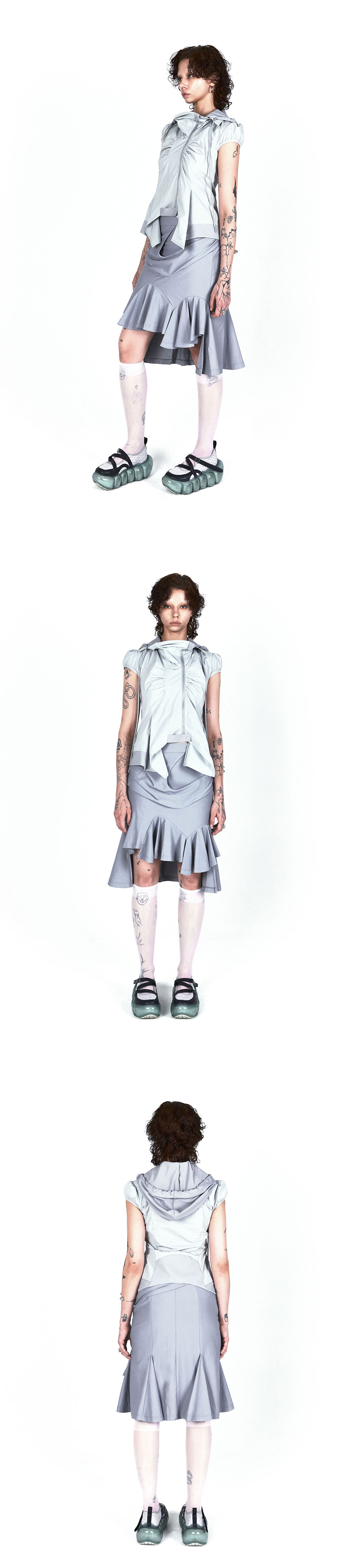 디프런티스 후디드 짚 셔츠 블루그레이 | DIFFERENTIS | KREAM