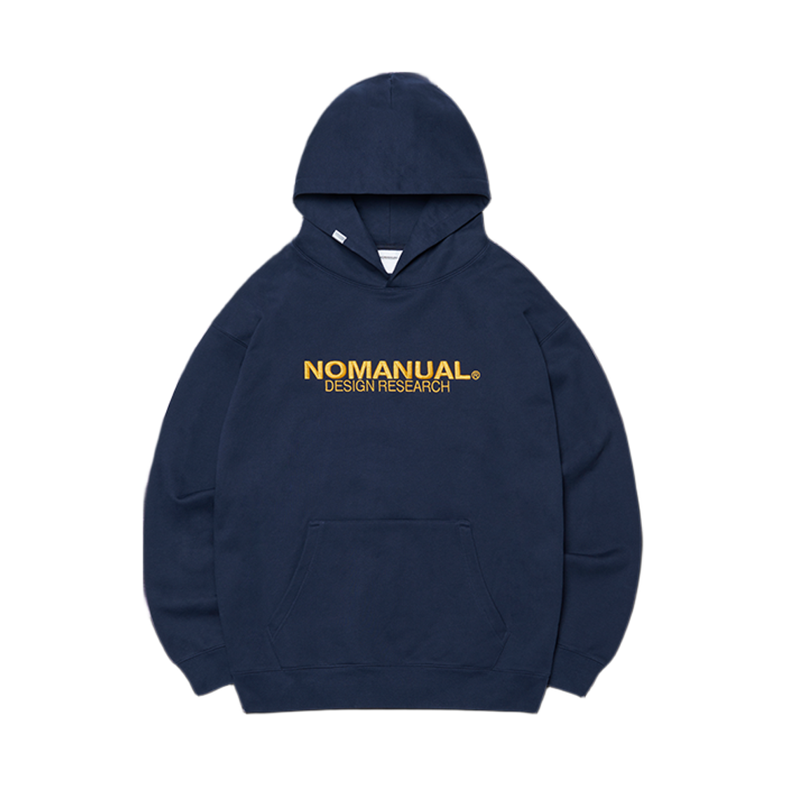 노매뉴얼 D.R 로고 후디 다크 네이비 | NOMANUAL | KREAM