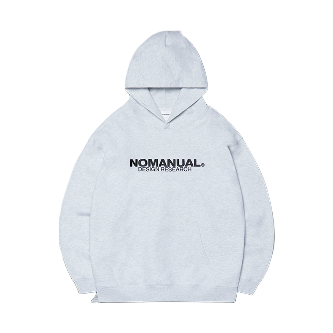 노매뉴얼 D.R 로고 후디 화이트 멜란지 | NOMANUAL | KREAM