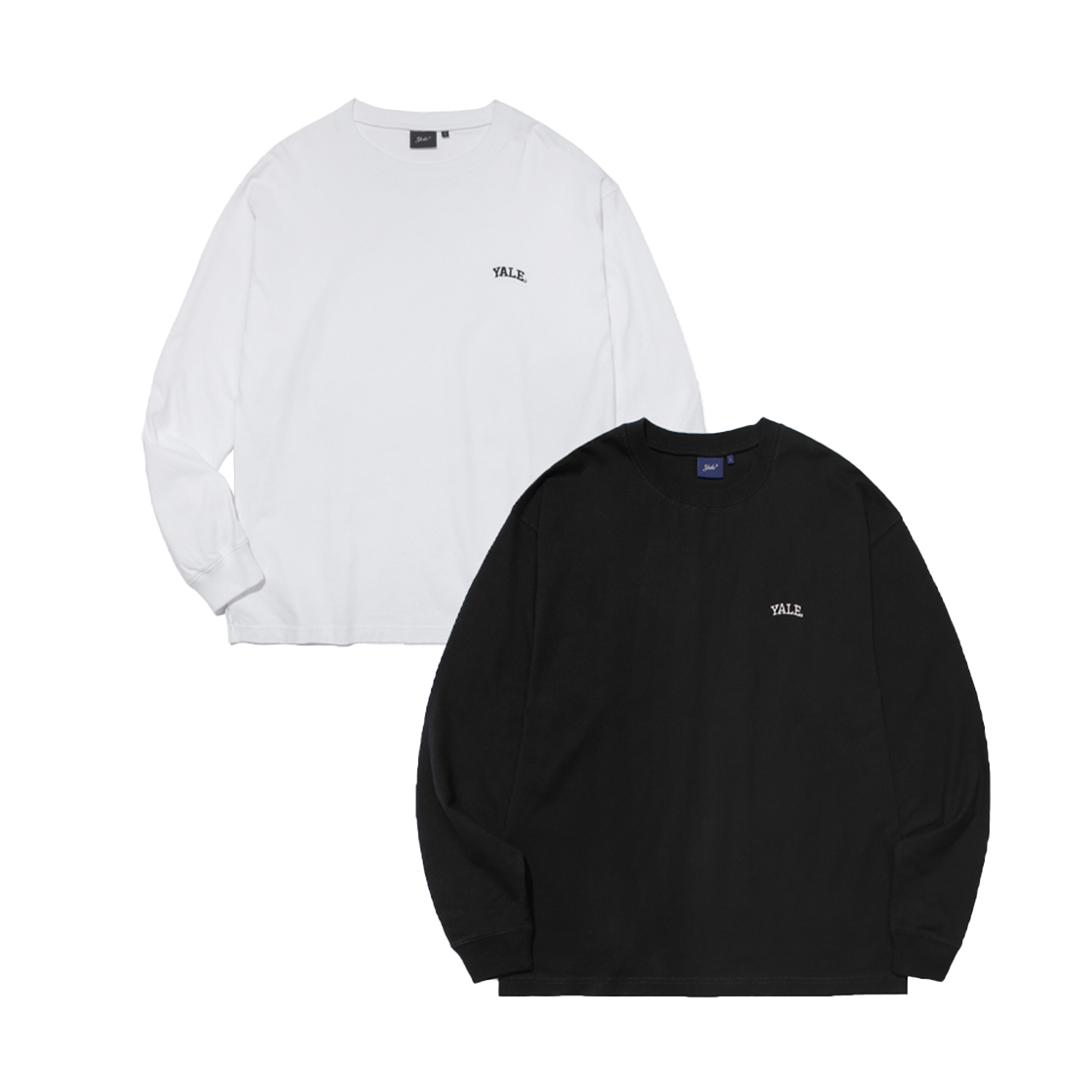 예일 [2PACK] 스몰아치 롱슬리브_화이트/블랙 | YALE | KREAM