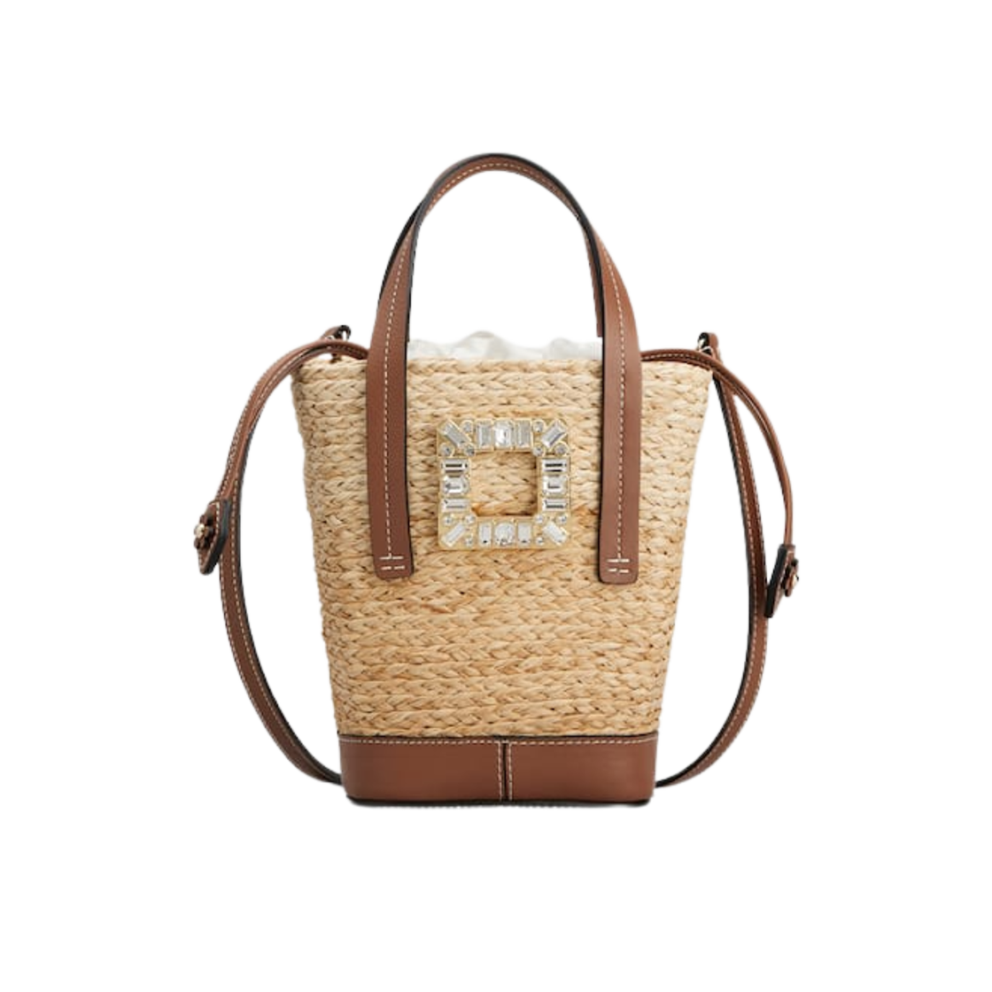 로저 비비에 비브 스케이트 라피아 버킷백 내츄럴 브라운 | Roger Vivier | KREAM