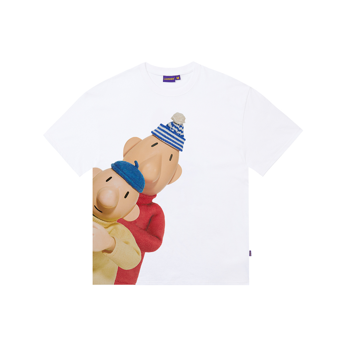 라퍼 패트와매트 헬로 티셔츠 - 화이트 | LAUGHER | KREAM